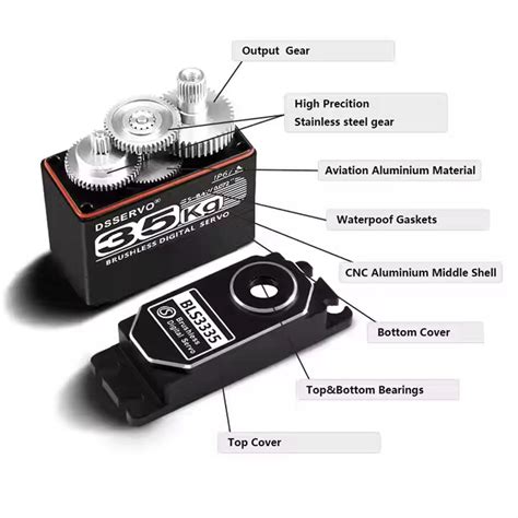 Servo 35kg Bls3335 180degree Metal Gear Digital Servo Motor Arduino