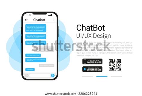 Chatbot Device Mockup Using Qr Vector Stock Vector Royalty Free 2206325241 Shutterstock
