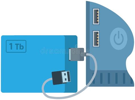 External Hard Disk Drive With Usb Cable And Connector Isolated