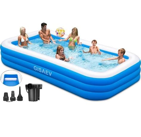 Extra Large Inflatable Pool With Seats 130x 72 X 22 Thickened Blow