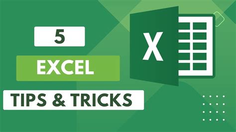5 Useful Excel Tips And Tricks Youtube