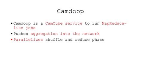 ppt camdoop exploiting in network aggregation for big data