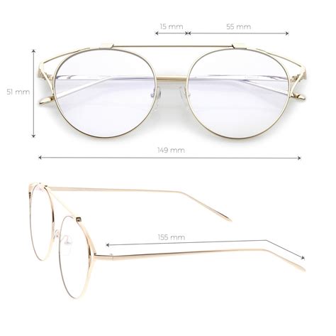 Retro Modern Full Metal Wire Frame Clear Lens Glasses Zerouv