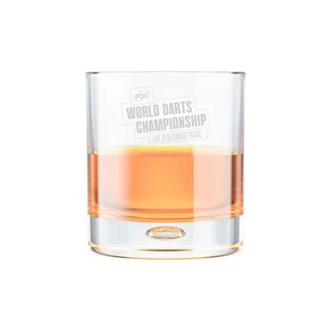 World Darts Championship Whiskey Glass Professional Darts Corporation
