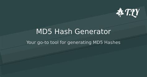 Md5 Hash Generator Free Online Tool