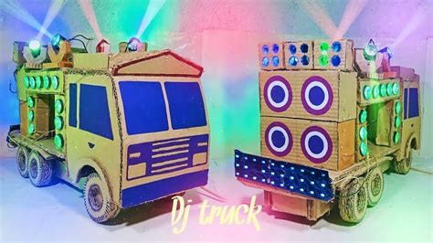 Mini DJ Truck Homemade Loading DJ New DJ Trolly Loading Cardboard Light Small DJ Sound Song