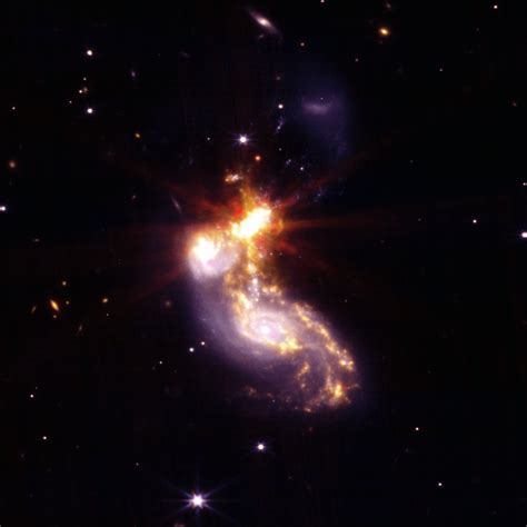 I Made This Miri Nircam Jwst Image Of Galaxy Iizw96 Full Res And Gimp