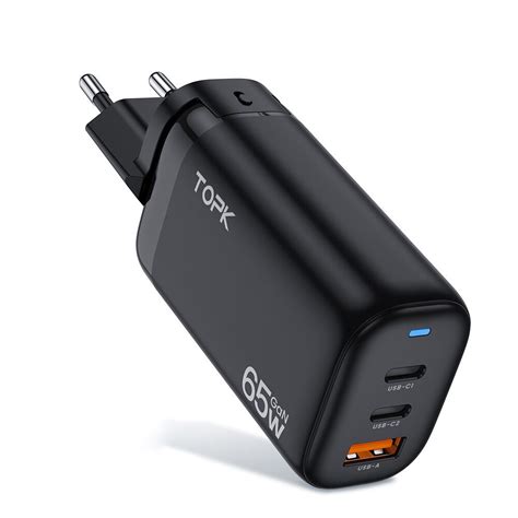 GaN сетевое зарядное устройство TOPK B314P 65W - TOPK.in.ua
