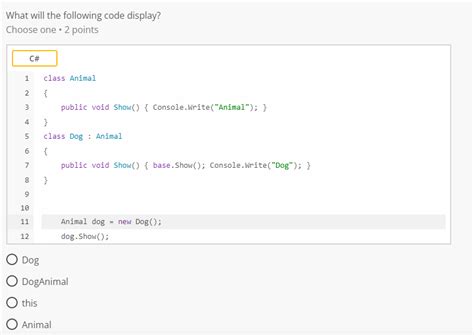 solved what will the following code display choose one 2