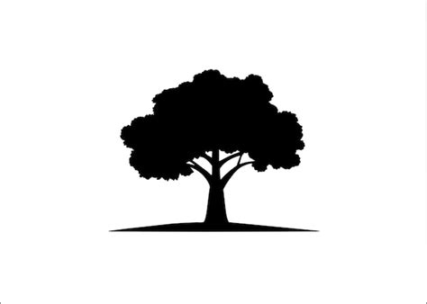 A Clean Simple Oak Tree Vector White Background Vector Illustration Premium Ai Generated Vector