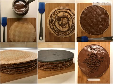 Tarta De Obleas Con Chocolate Receta Facil De Postre Sin Horno