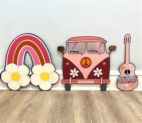 2 Ft Hippie Party Cutouts Groovy Birthday Hippie Birthday Hippie