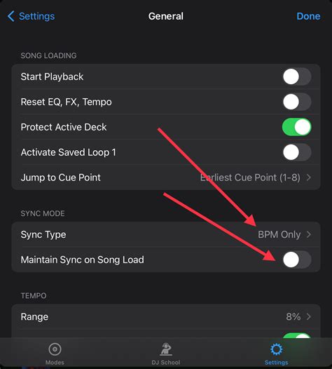 Turning Off Sync Doesnt Return To Original Bpm Questions