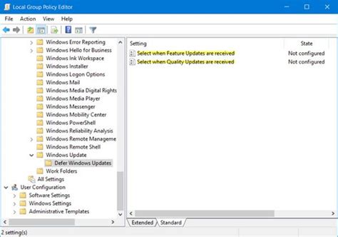 How To Set The Period To Defer Upgrades Updates On Windows