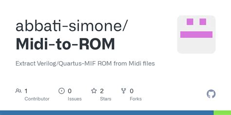 github abbati simone midi to rom extract verilog quartus mif rom