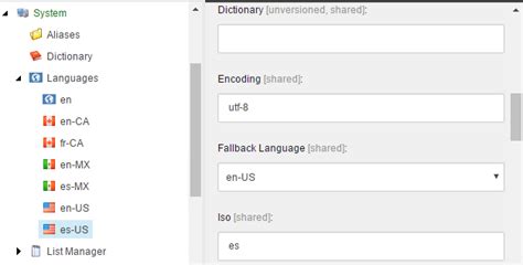 Multiple Sites Manager Configure Language Fallback
