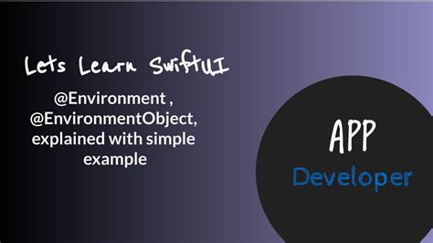 environment environmentobject in swiftui youtube