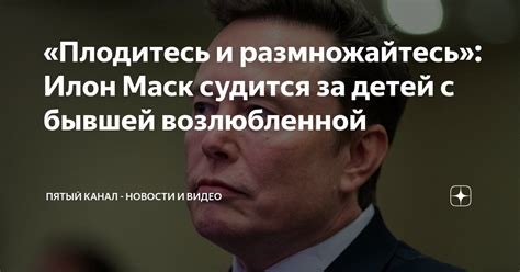 «Плодитесь и размножайтесь Илон Маск судится за детей с бывшей возлюбленной Пятый канал