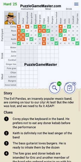 Cross Logic Hard Level Answer The Evil Pandas An Insanely Popular Music Band Puzzle Game