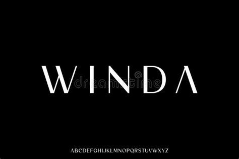 Elegant And Luxury Minimal Sans Serif Font Vector Stock Vector