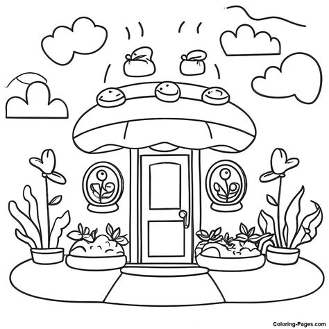 Butterbean Cafe Magical Garden Coloring Page Coloring