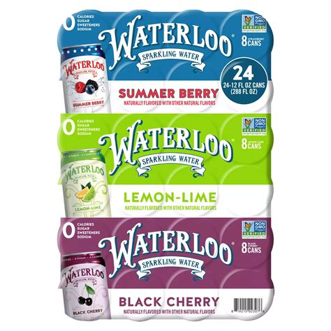 Waterloo Flavorful Fizzy Carbonated Sparkling Water Variety Pack 12oz