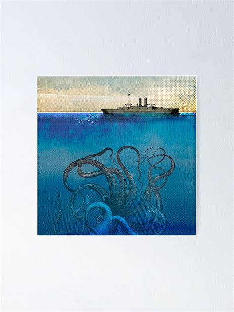 Aaroca Sea Monster Unframed Canvas Unique Wall Decor For Modern Home