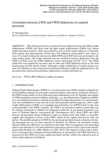 Pdf Correlation Between Lwd And Fwd Deflections For Asphalt Pavement
