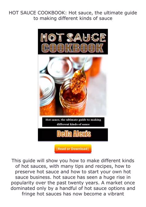 Ppt ️pdffull Download Hot Sauce Cookbook Hot Sauce The Ultimate