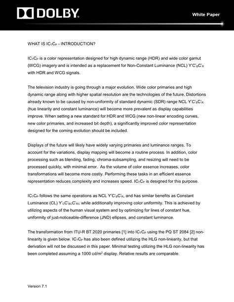 Ictcp Dolby White Paper DocsLib