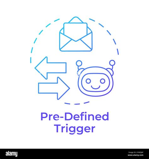 Pre Defined Trigger Blue Gradient Concept Icon Stock Vector Image And Art