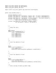 BookStoreTest Java Import Org Junit Jupiter Api Assertions Import Org