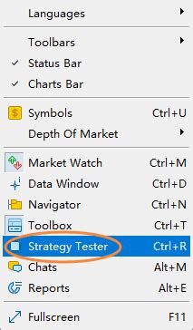 How To Open The Strategy Tester On MT