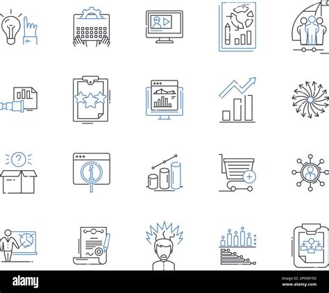 Blueprint And Map Line Icons Collection Cartography Navigation