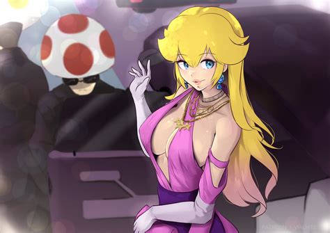 Princess Peach Toad And Red Toad Mario And 1 More Drawn By Vialnite