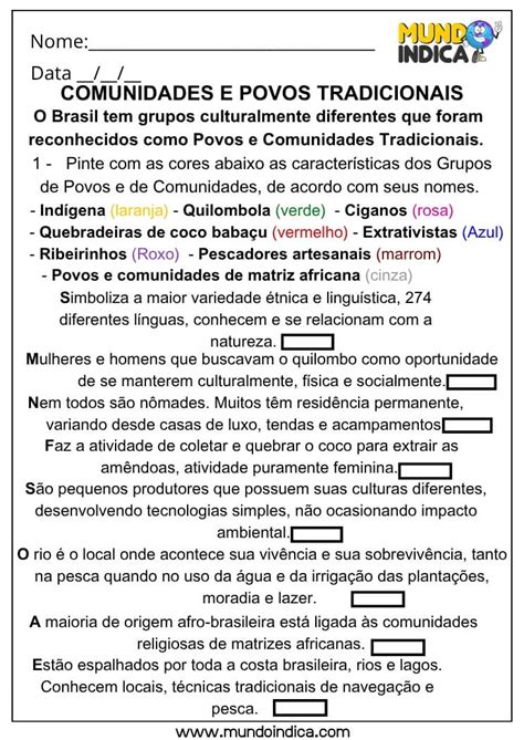 6 Atividades De Geografia Sobre Diversidade Cultural E Migração