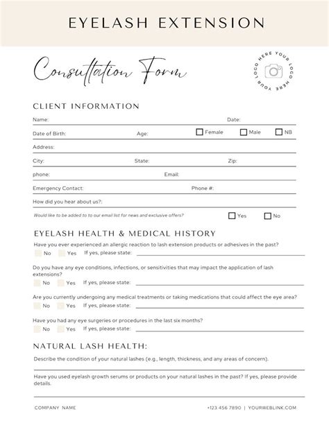 Best 13 Client Consent Form Eyelashes Lash Tech Consent Forms Eyelash