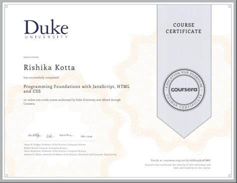Rishika Kotta On Linkedin Coursera
