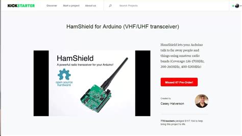 Hamshieldkickstarting An Amateur Radio Project Youtube