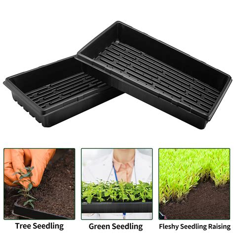 10x20 Microgreen Heavy Duty Seed Starting Trays 10 Pack Thick Plastic