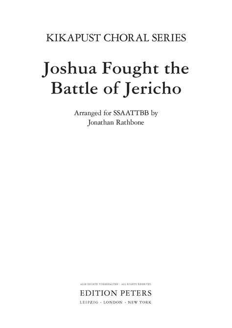 Joshua Fought The Battle Of Jericho Chimes Music