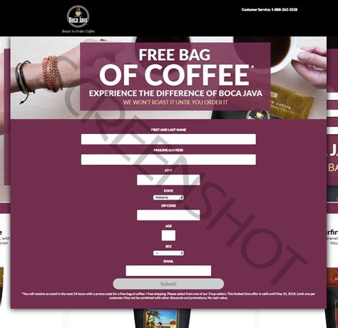 Free Bag Of Boca Java Coffee Vonbeau