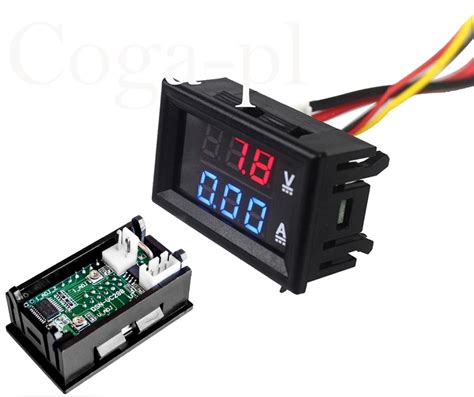 Amperomierz Woltomierz DC LED 0 100V 10A Cyfrowy 7311119453