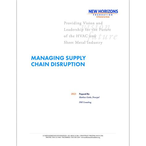 Fmi On Linkedin White Paper Managing Supply Chain Disruption