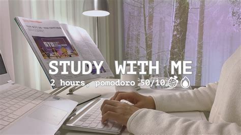 STUDY WITH ME Snowy forest HOURS pomodoro No music Fire crackling 스터디윗미 YouTube
