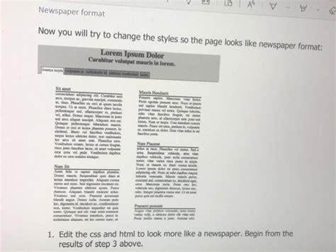 Solved Lab Intro To Css Layout With Cascading Style Sheets