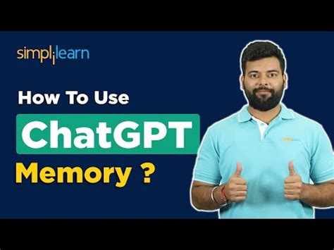 How To Use ChatGPT Memory ? | ChatGPT Memory Explained | ChatGPT Tutorial |Simplilearn - E M A A ...