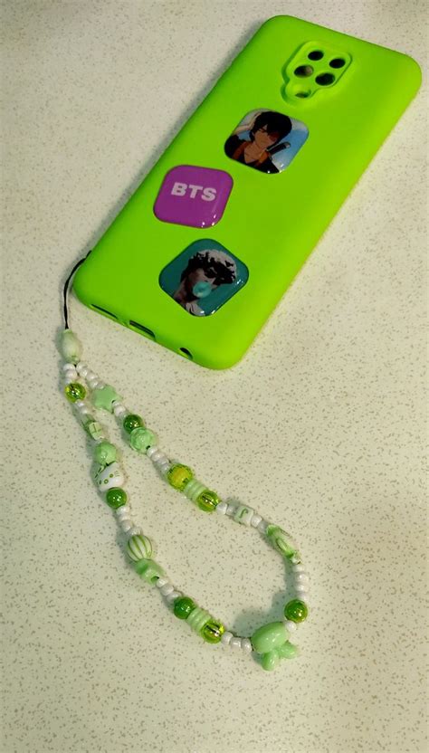 Брелок на телефон Phone Decoration 🥑🥦🪲🦕🐸🍀💚 Braccialetti