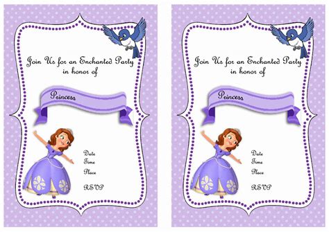 Sofia The First Birthday Invitations Birthday Printable