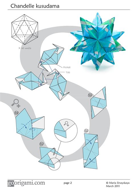 Diagram For A Modular Origami Kusudama Talitha Star D